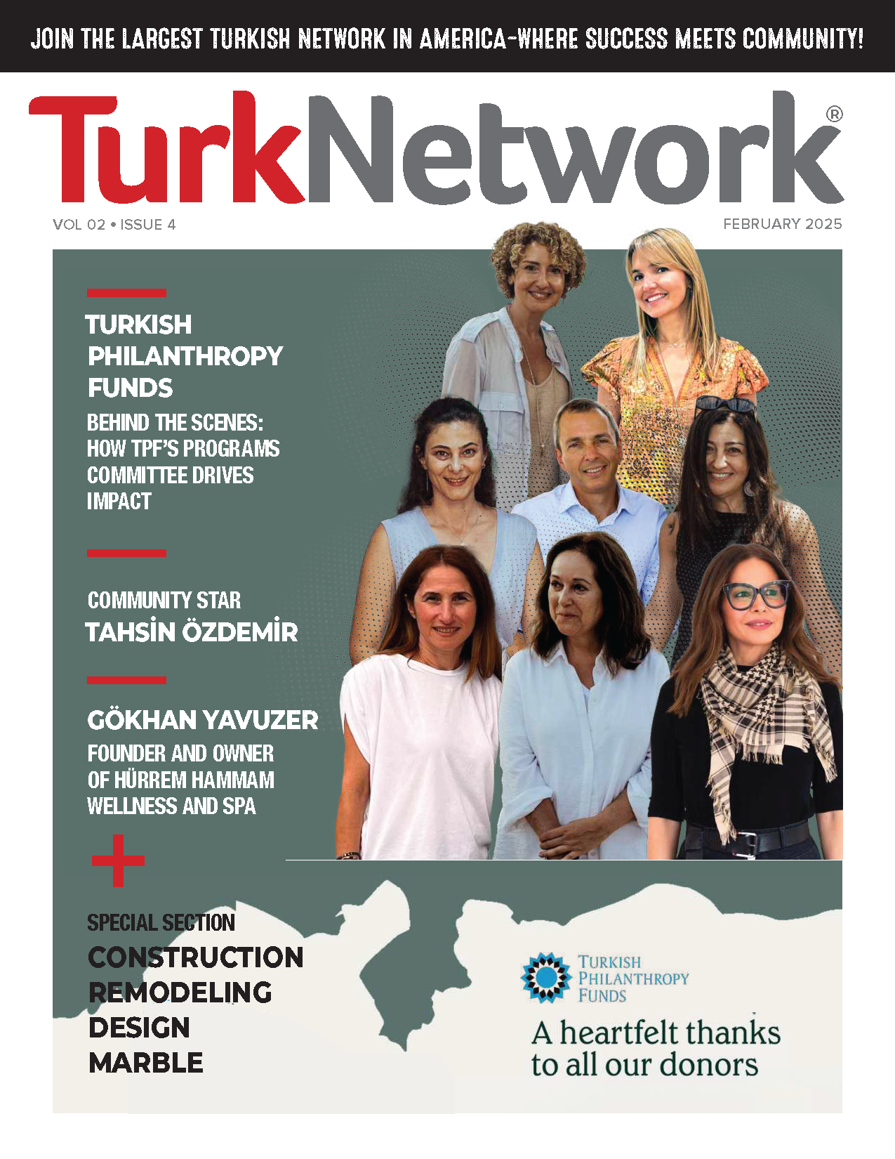 TPF was featured at Turk Network Magazine's February, 2025 Issue! | Turkish Philanthropy Funds